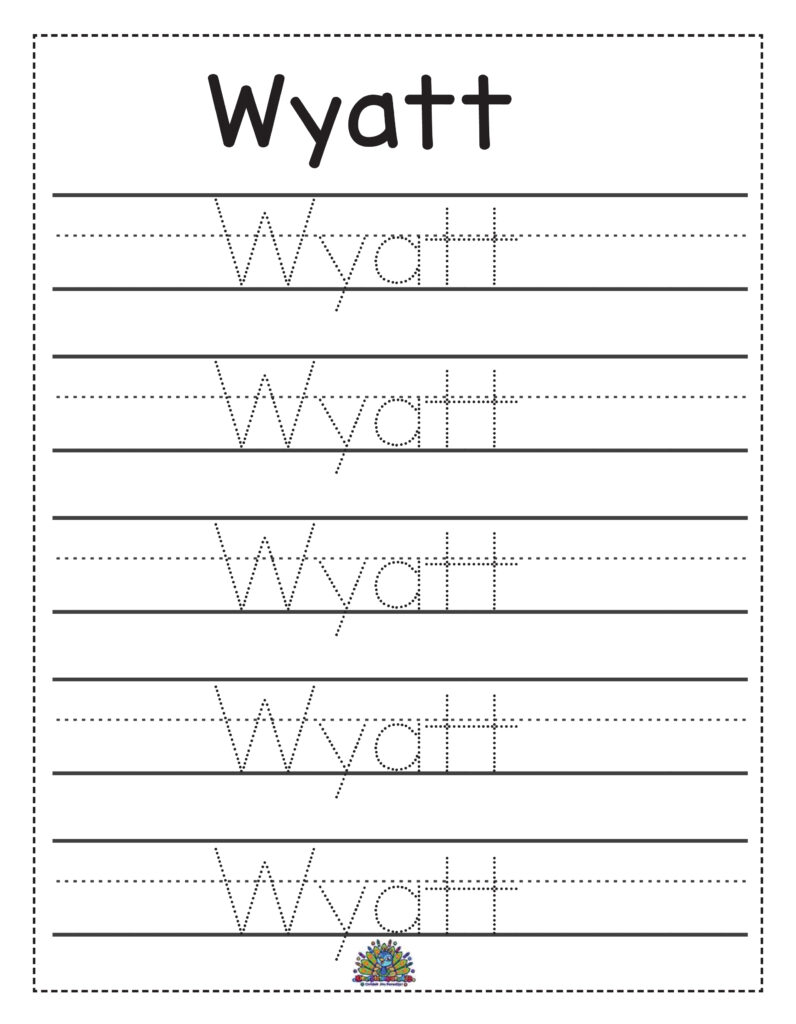 Wyatt worksheet 1 – Kleurplatenparadijs